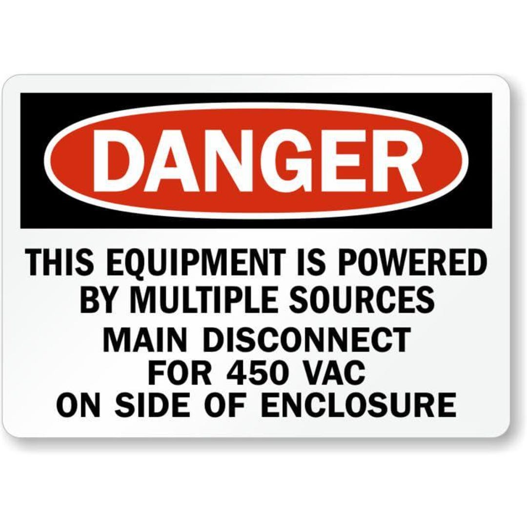 Power Sources Locked Out Sign - Heavy Duty Aluminum, Weather Resistant ...