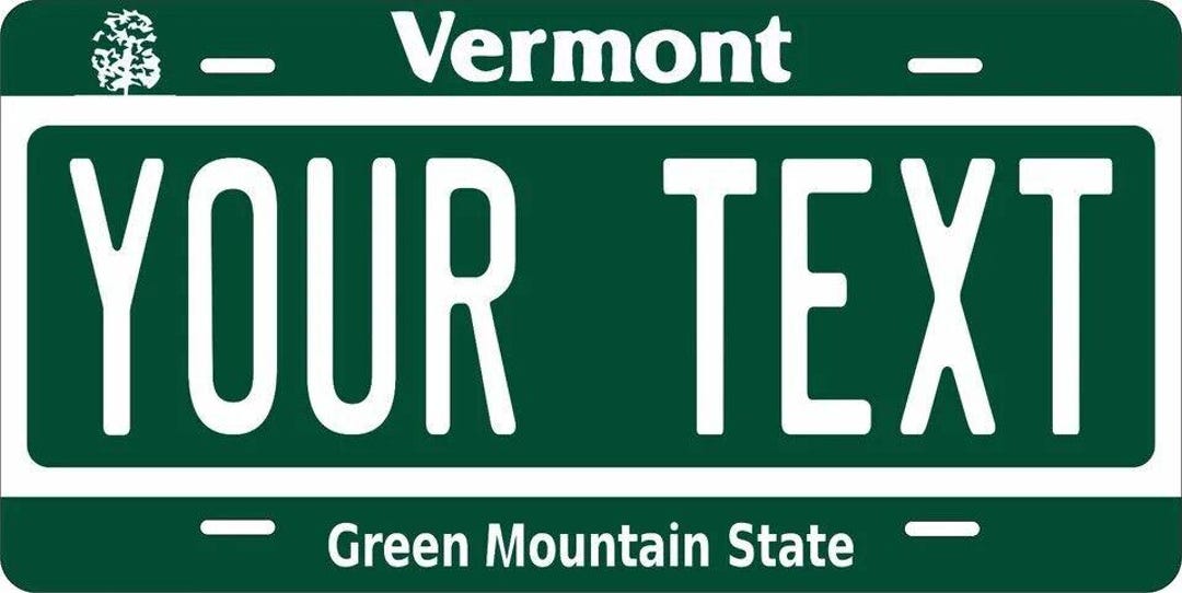 Vermont 1985 Custom State License Plate Personalized 12"x6" Size - Etsy