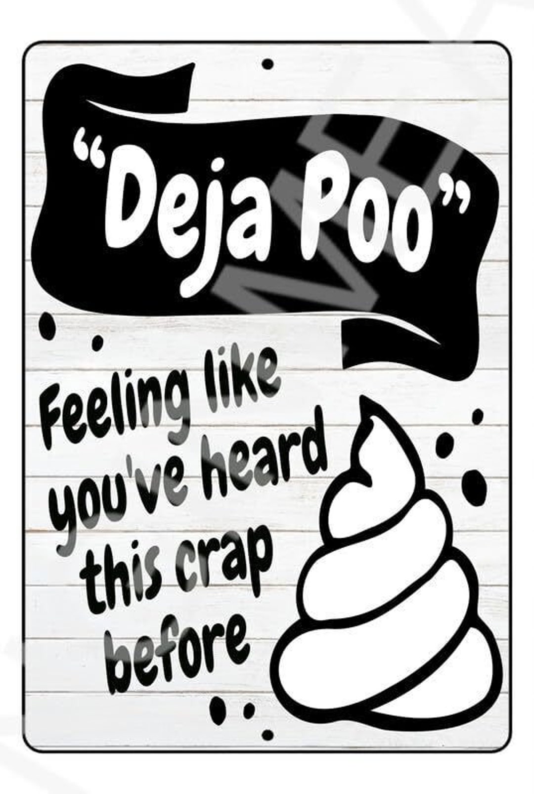 Deja Poo Funny Sign Weatherproof Aluminum 8" X 12" - Etsy