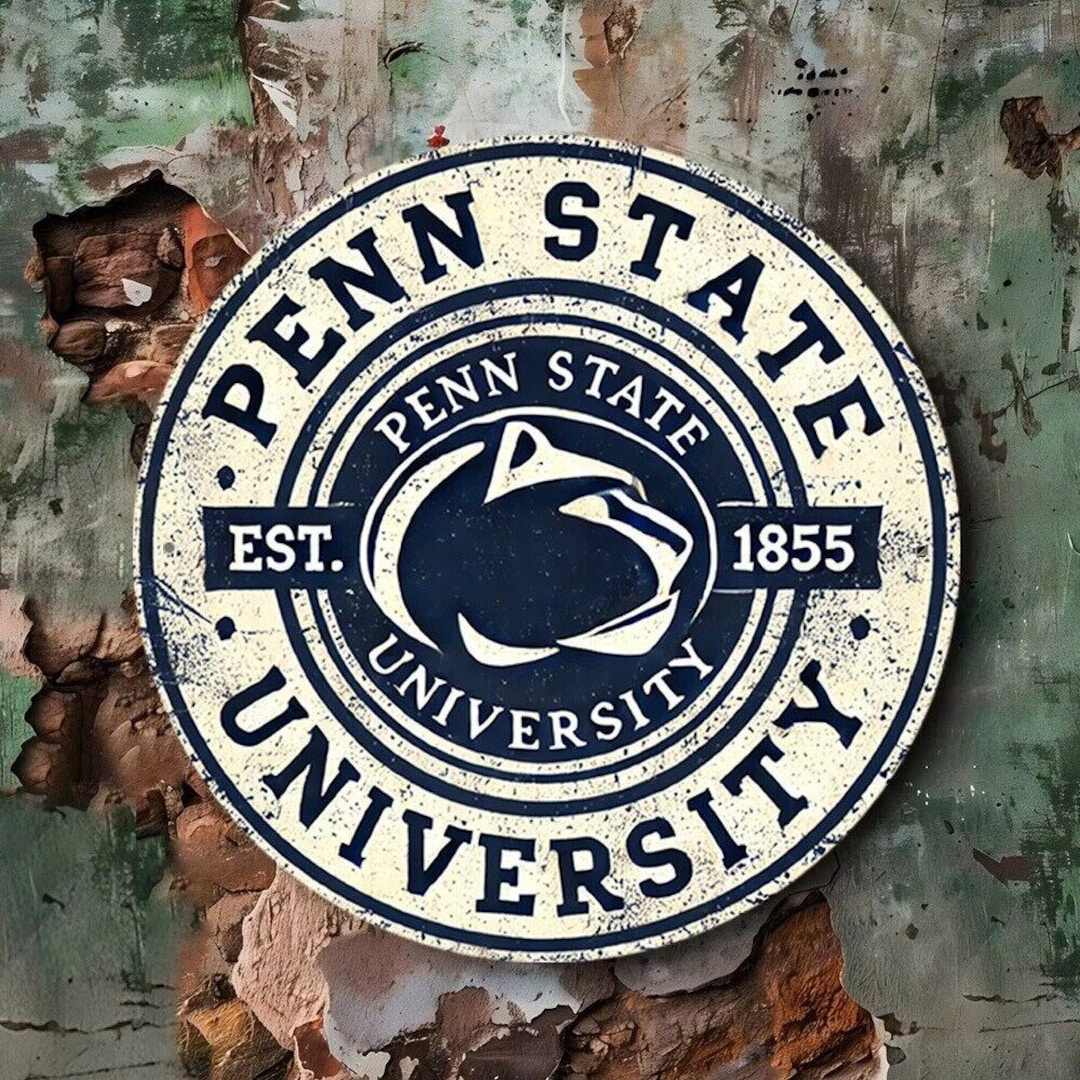 Penn State Sign Aluminum Round Weatherproof Sign Funny - Etsy