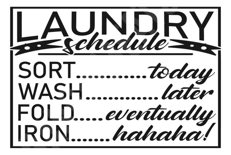 Laundry Schedule Funny 8" X 12" Aluminum Metal Sign - Etsy