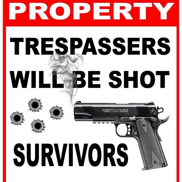 Funny Property Sign - Etsy