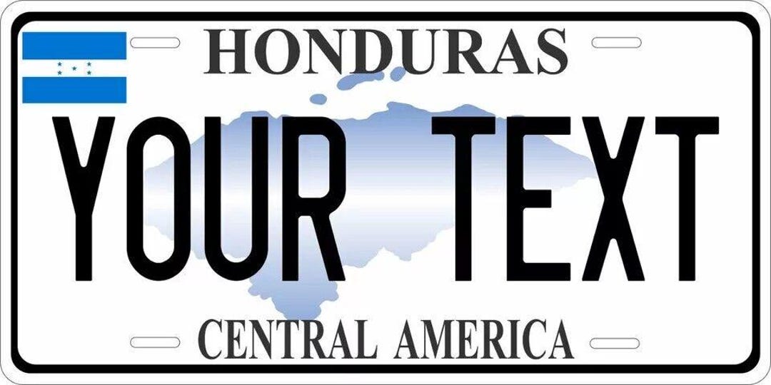 Honduras Map Custom State License Plate Personalized 12"x6" Size - Etsy