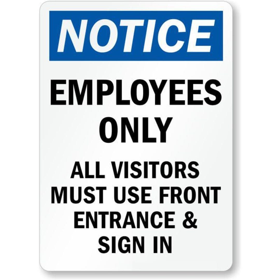 Employee Only Sign: Weather-resistant Aluminum (indoor/outdoor) - Etsy