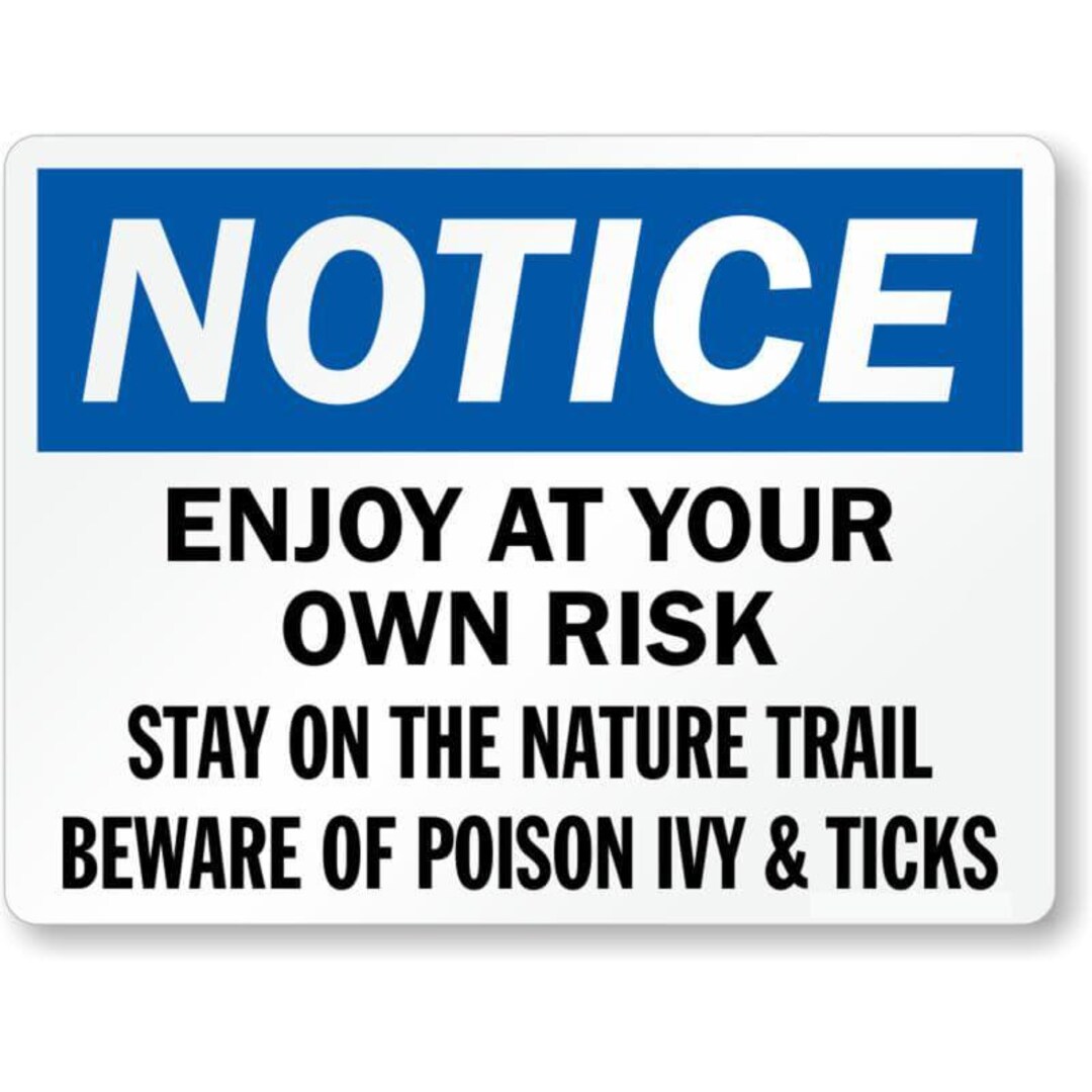Trail Safety Sign: Beware of Poison Ivy - Durable Outdoor Aluminum - Etsy
