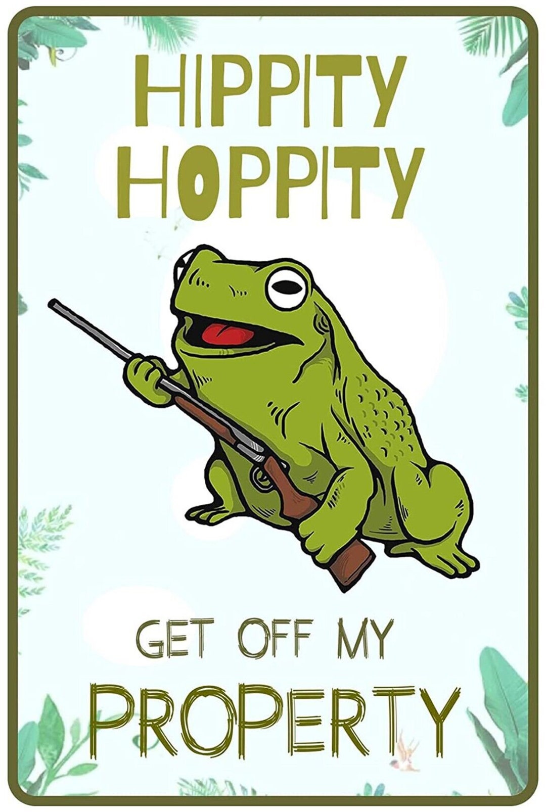 Hippity Hoppity Get off My Property Funny 8 X 12 Aluminum Metal Sign - Etsy
