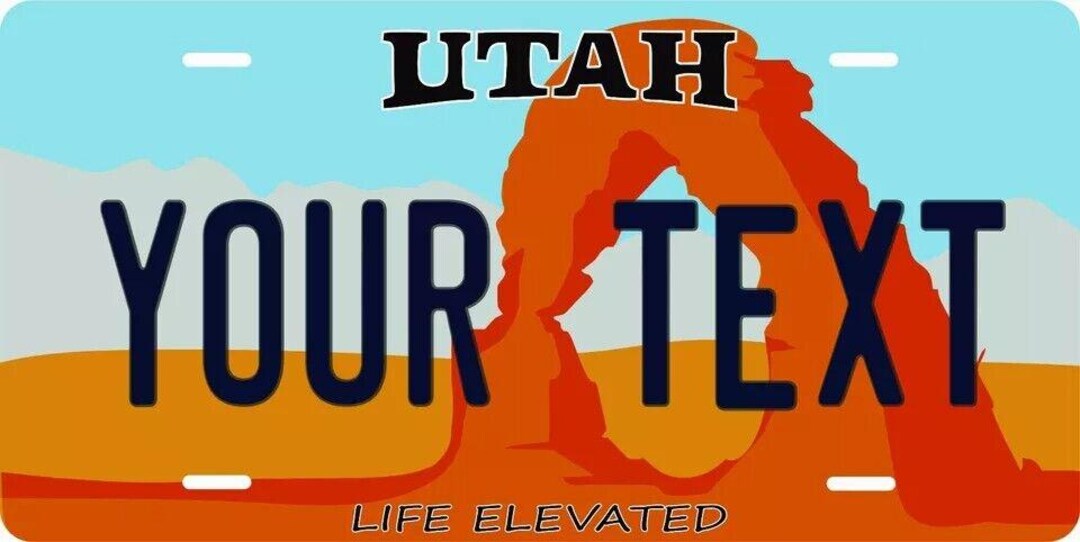 Utah 1992 Custom State License Plate Personalized 12"x6" Size - Etsy