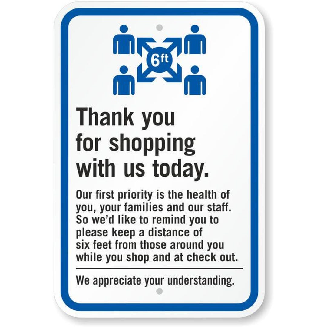 Outdoor Aluminum Sign, Thank You Message (weatherproof, Durable) - Etsy