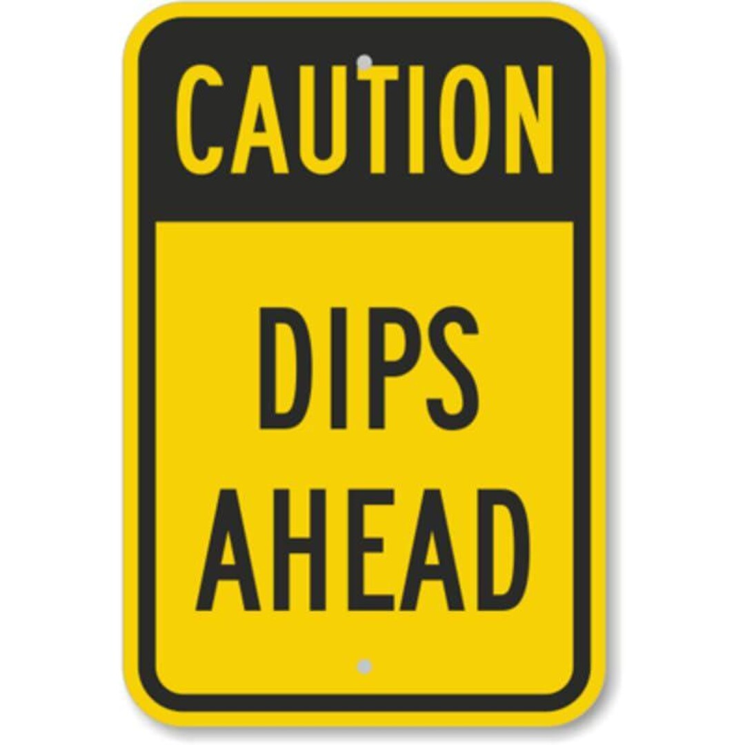 Caution Dips Ahead Road Sign - Durable Weatherproof Aluminum - Etsy