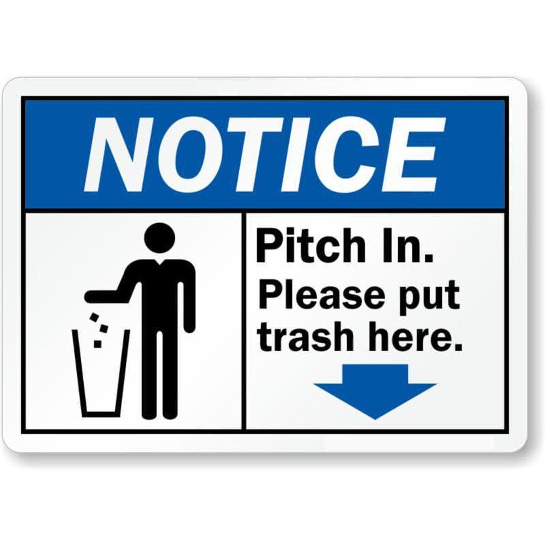 Trash Disposal Sign: Weatherproof Aluminum (pre-drilled Holes) - Etsy