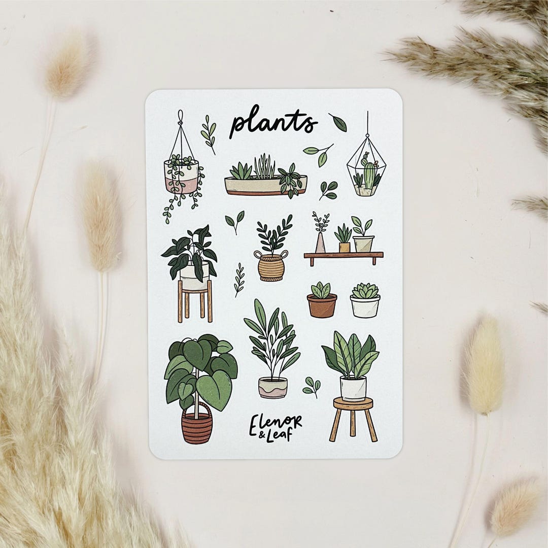 Plants Sticker Sheet - Etsy
