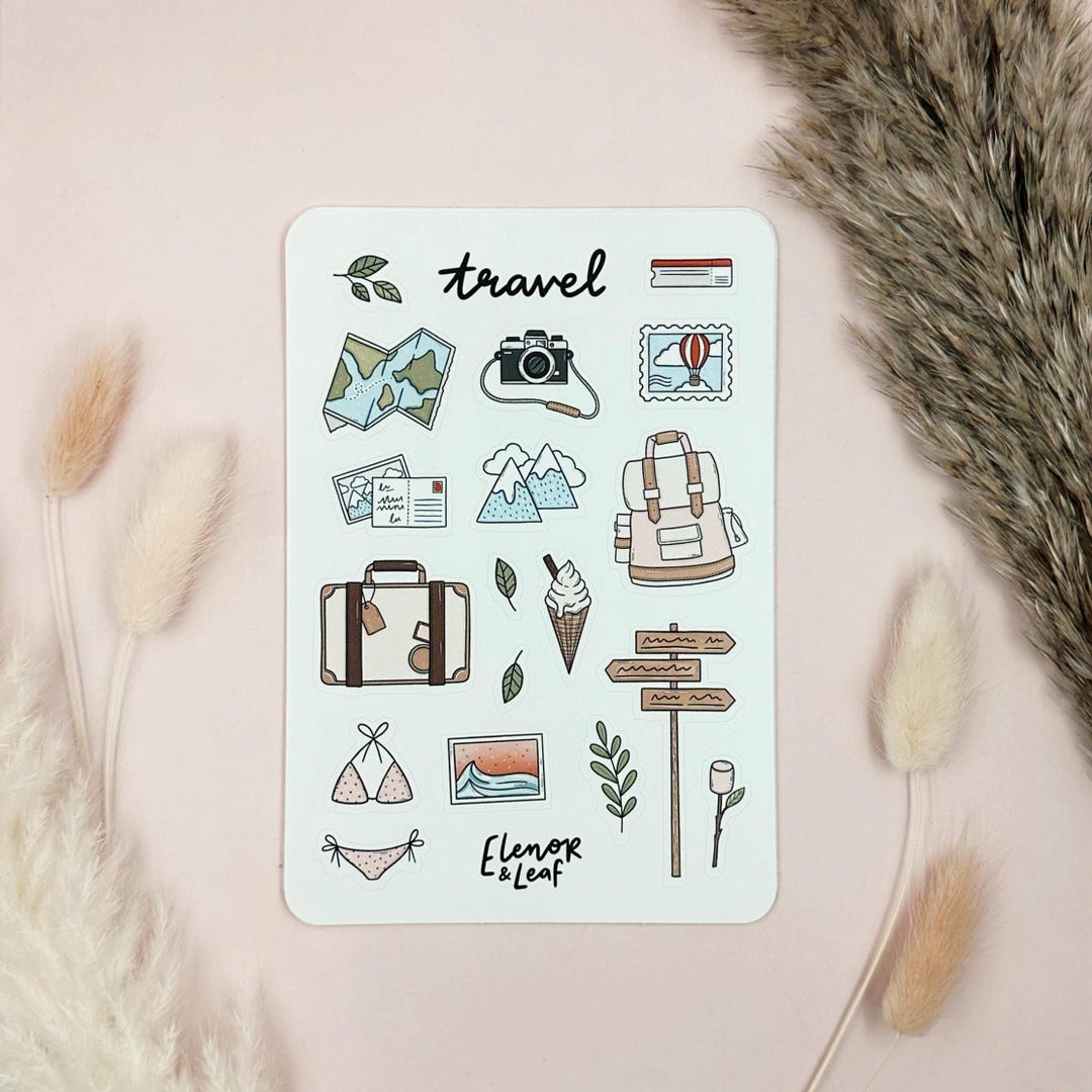 Travel Sticker Sheet - Etsy