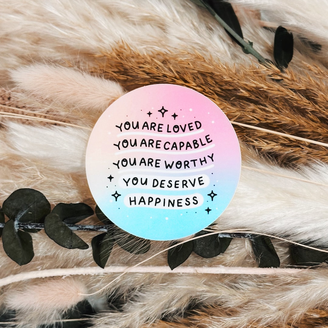 Affirmations Glossy Vinyl Sticker - Etsy