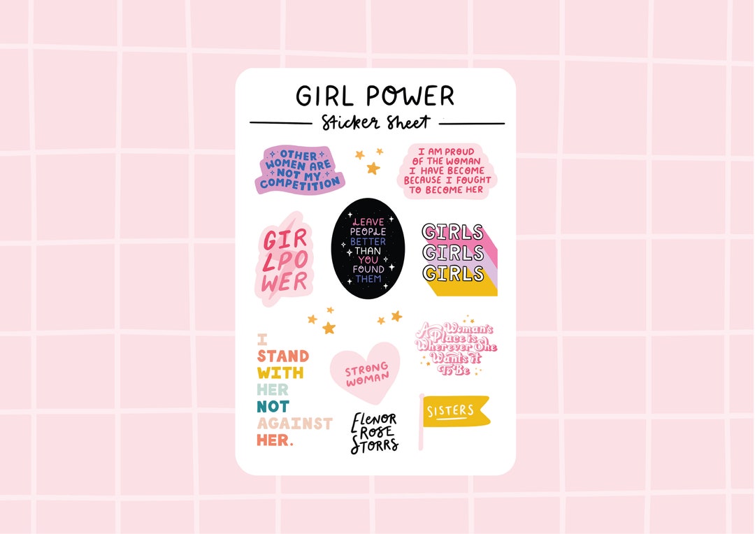 Girl Power / Women Empowerment Sticker Sheet - Etsy