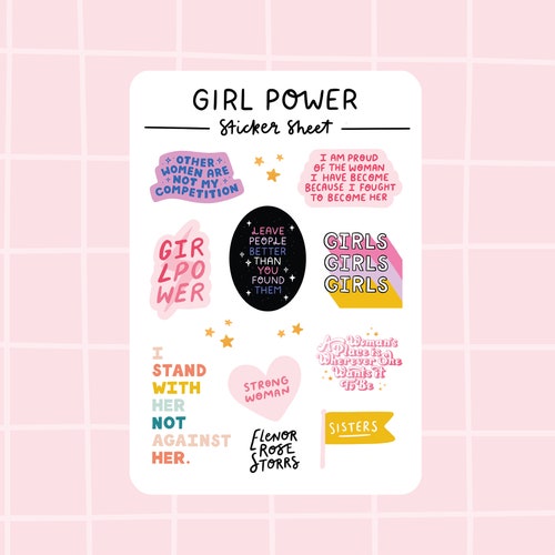 Girl Power Sticker Set | Etsy