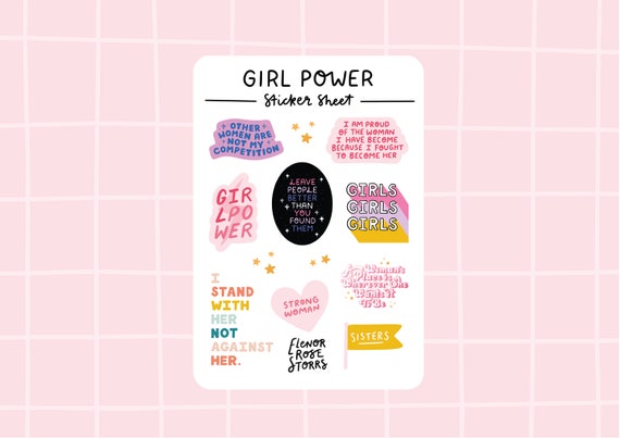 Girl Power / Women Empowerment Sticker Sheet | Etsy