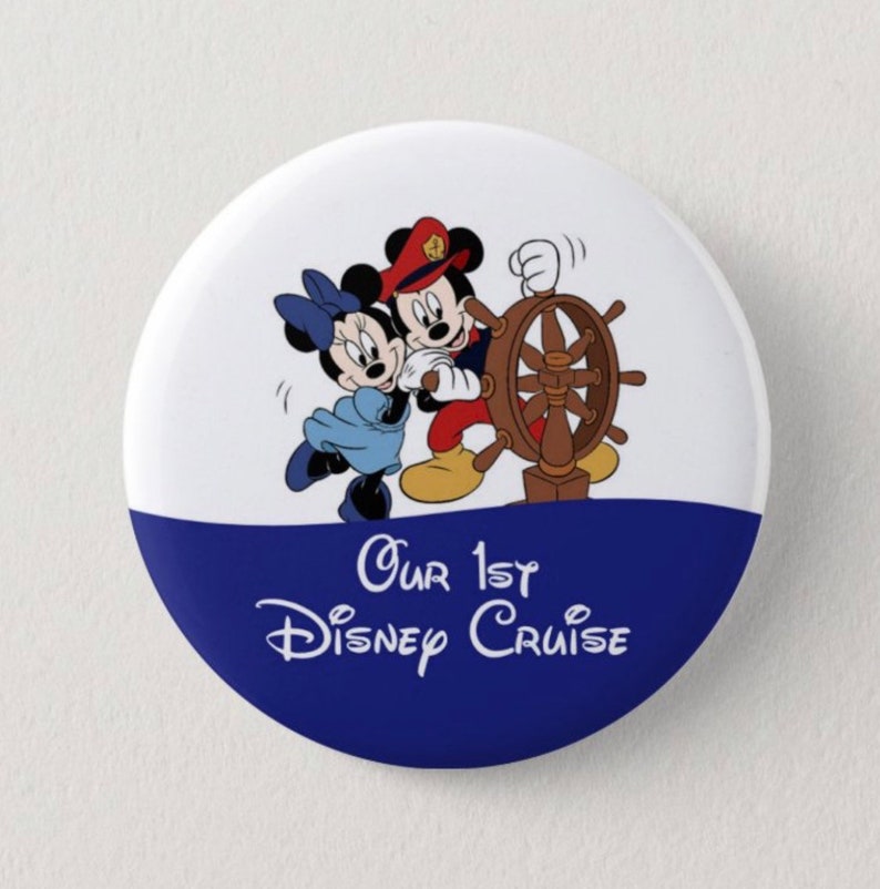 Our First Cruise Disney Badge Disney Couple Button Disney - Etsy
