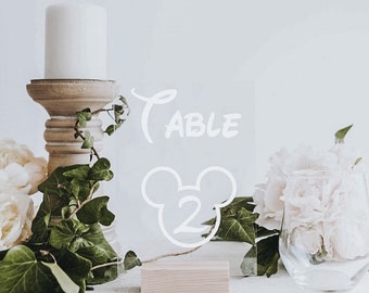 Printable Theme Park Wedding Table Number Templates Fillable - Etsy