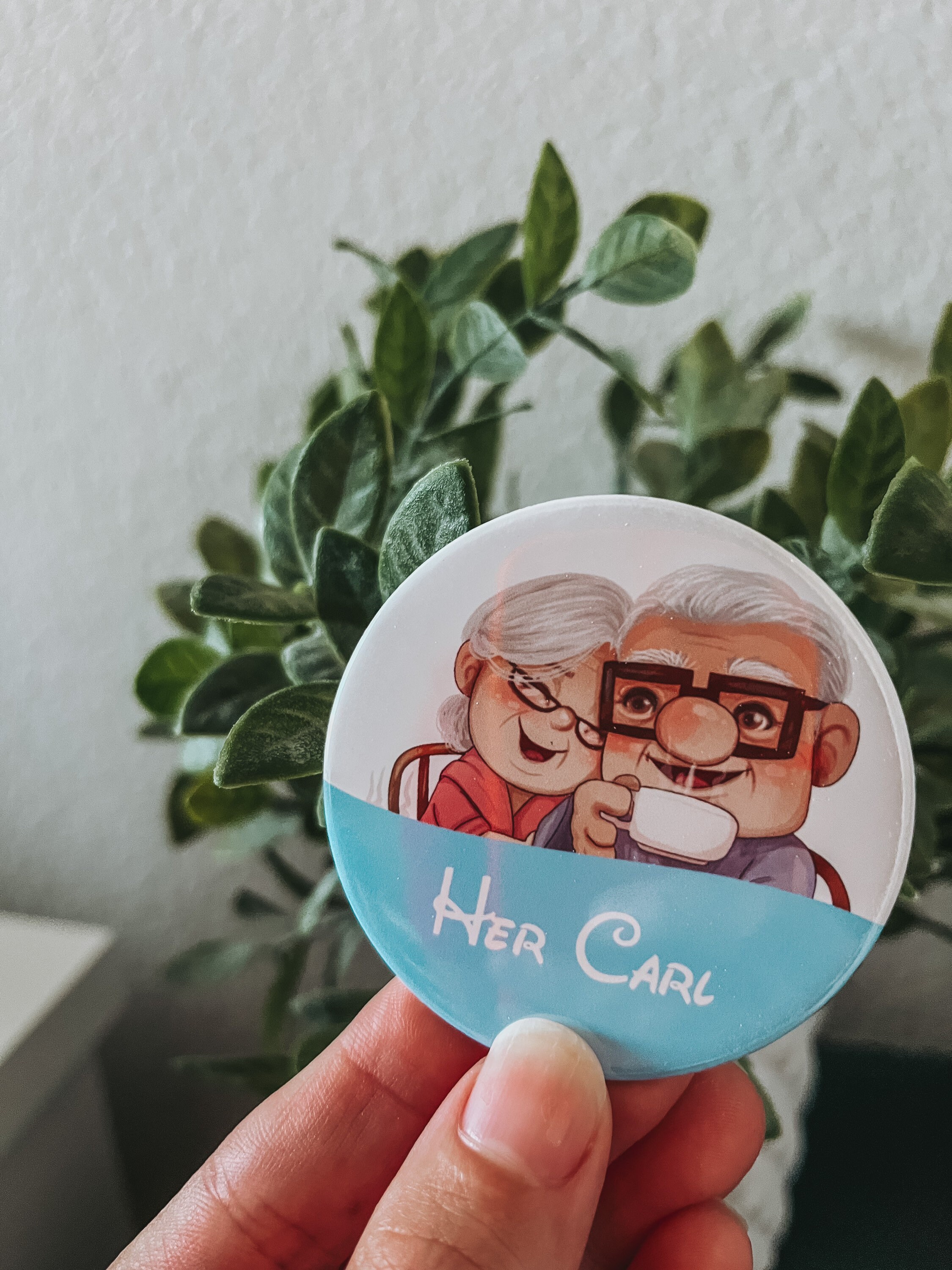 Disney Couples Badge | His Ellie Badge | Her Carl Badge | Disney Button ...