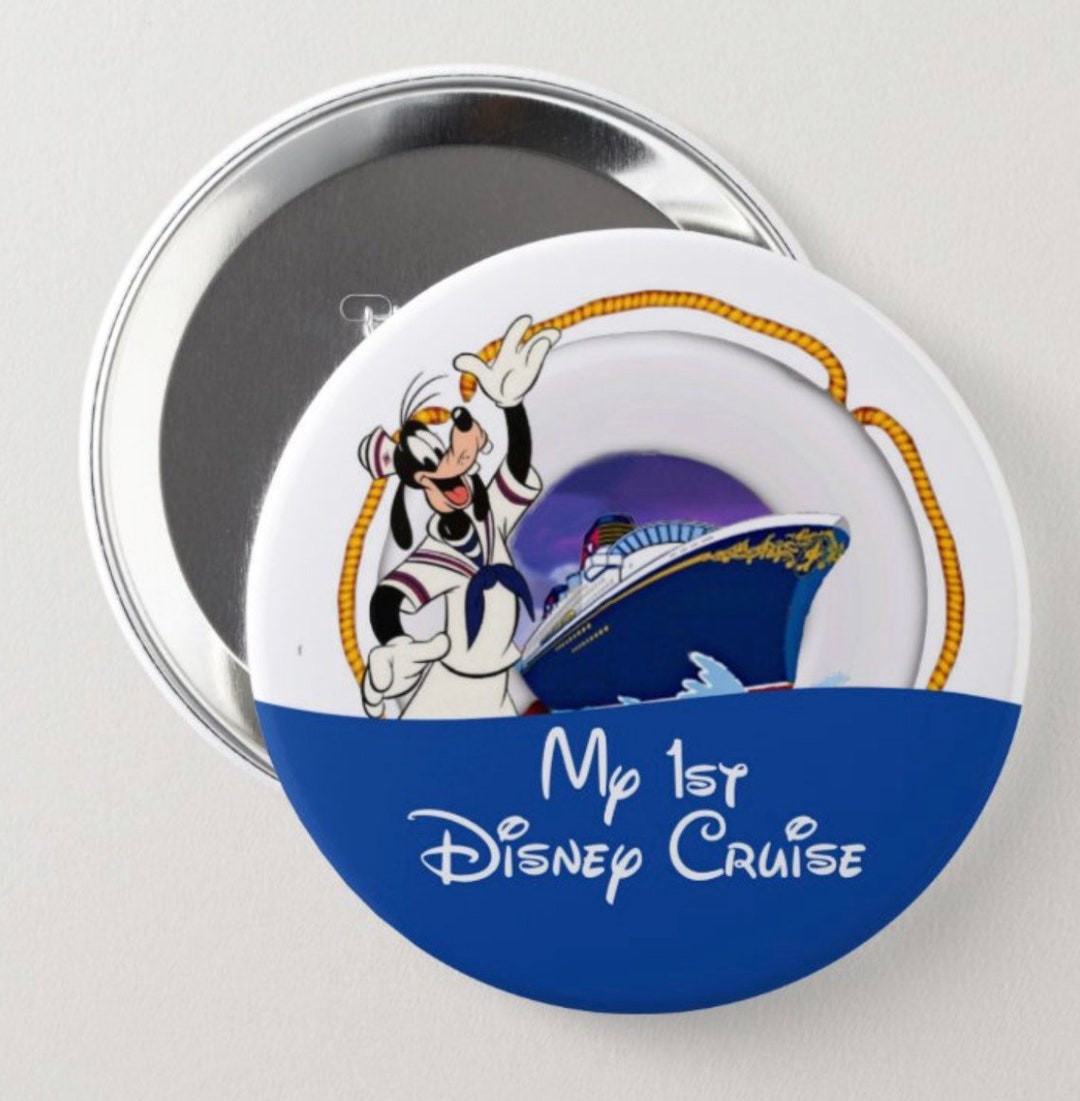 My First Cruise Disney Badge | Disney Goofy Button | Disney Button Pins ...