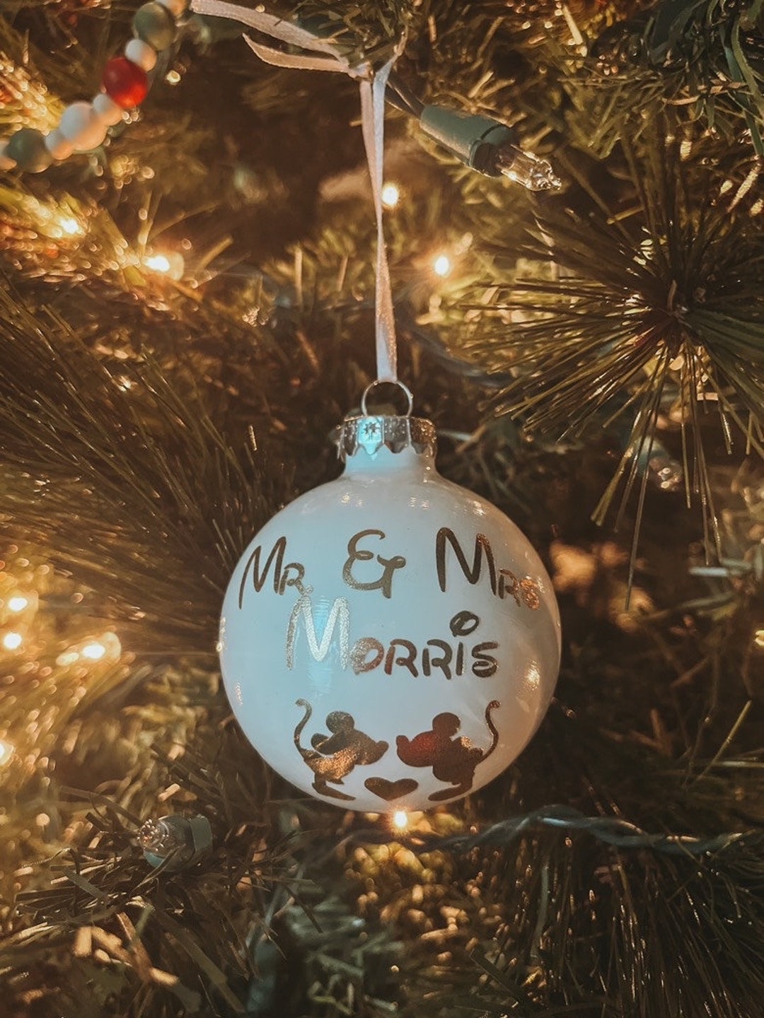 Mr and Mrs Disney Ornament | Disney Ornament | Disney Christmas in July ...