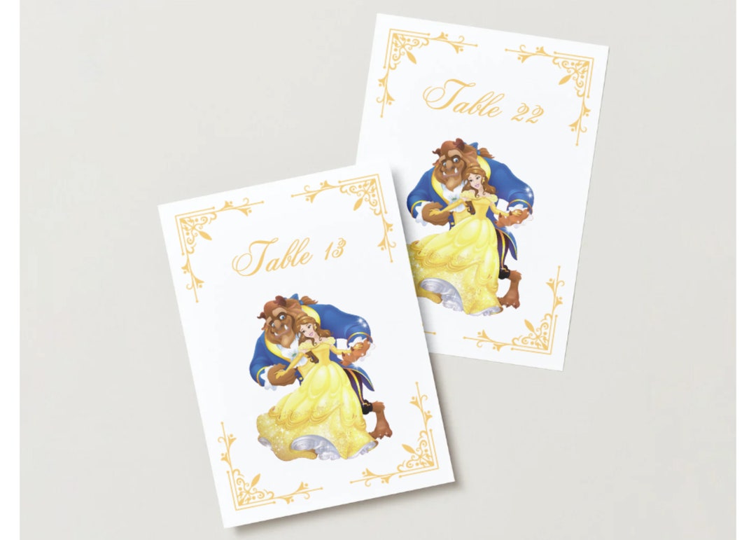 Beauty and the Beast Table Numbers | Beauty and the Beast Wedding ...