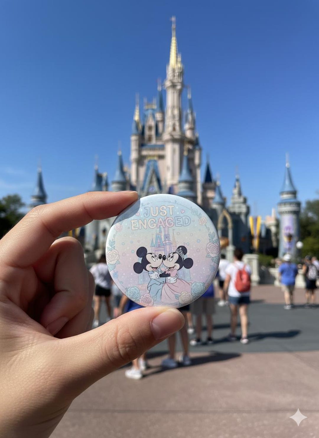 Disney Just Engaged Button Pin | Disney Engagement Button Pin | Disney ...