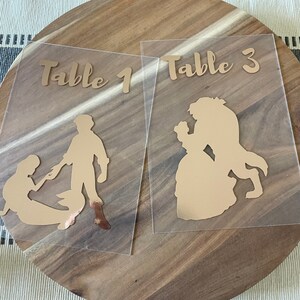 Disney Wedding Acrylic Table Numbers | Disney Wedding Decor | Fairytale ...