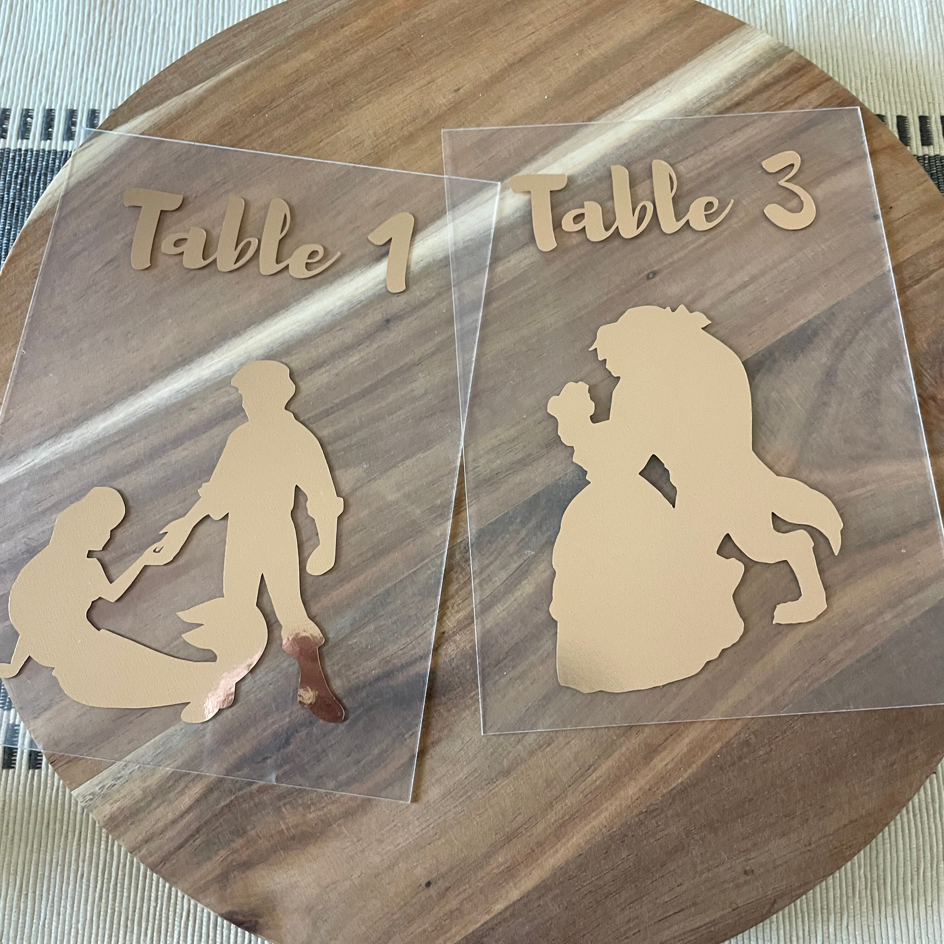 Disney Wedding Acrylic Table Numbers Disney Wedding Decor - Etsy