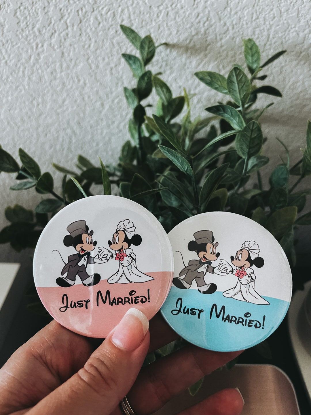 Just Married Disney Badge | Disney Couple Badge | Disney Wedding ...