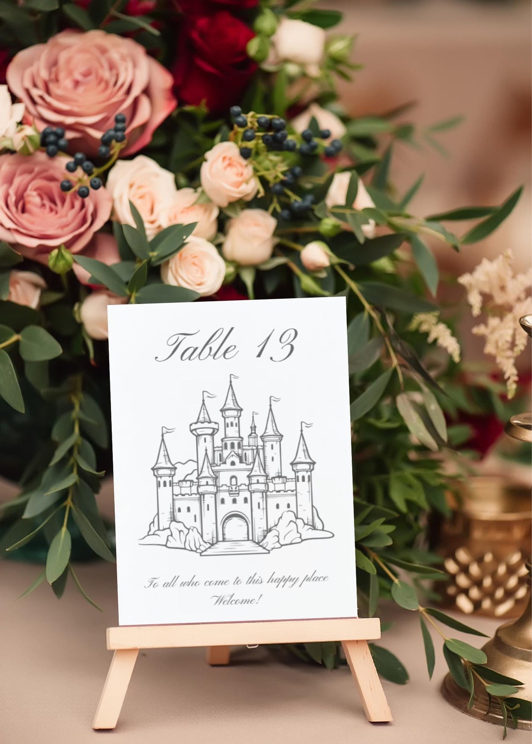 Disney Table Numbers | Disney Castle Table Numbers | Disney Wedding ...