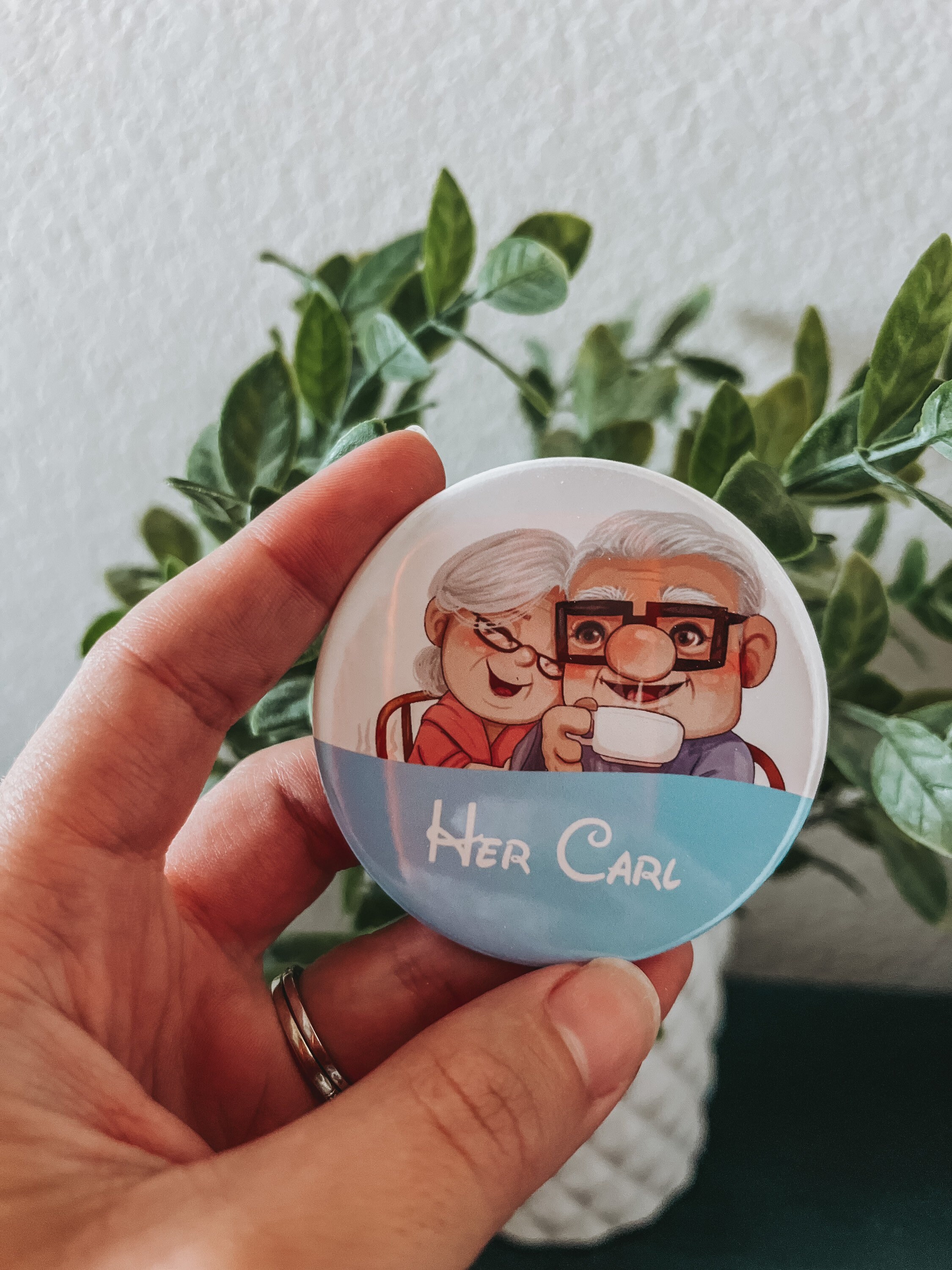 Disney Couples Badge | His Ellie Badge | Her Carl Badge | Disney Button ...
