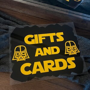 Star Wars Wedding Gifts and Cards Sign | Star Wars Wedding Cards Sign ...