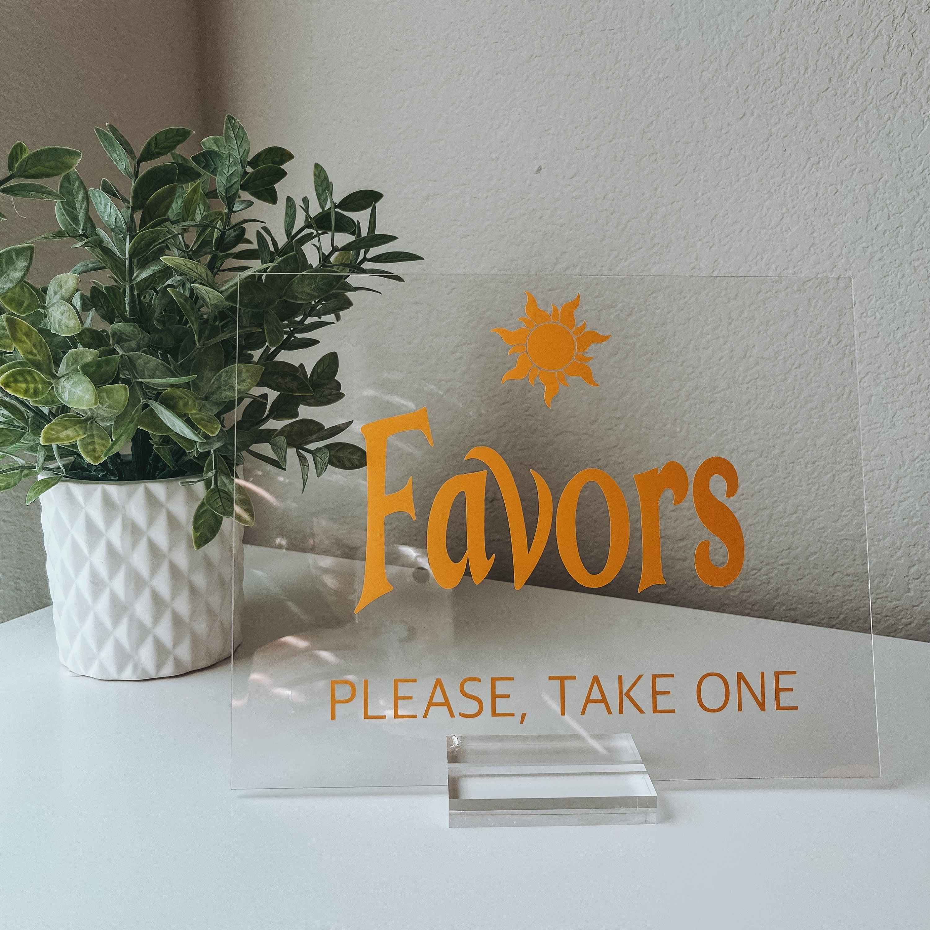 Favors Please Take One Tangled Sign | Tangled Birthday| Tangled Wedding ...