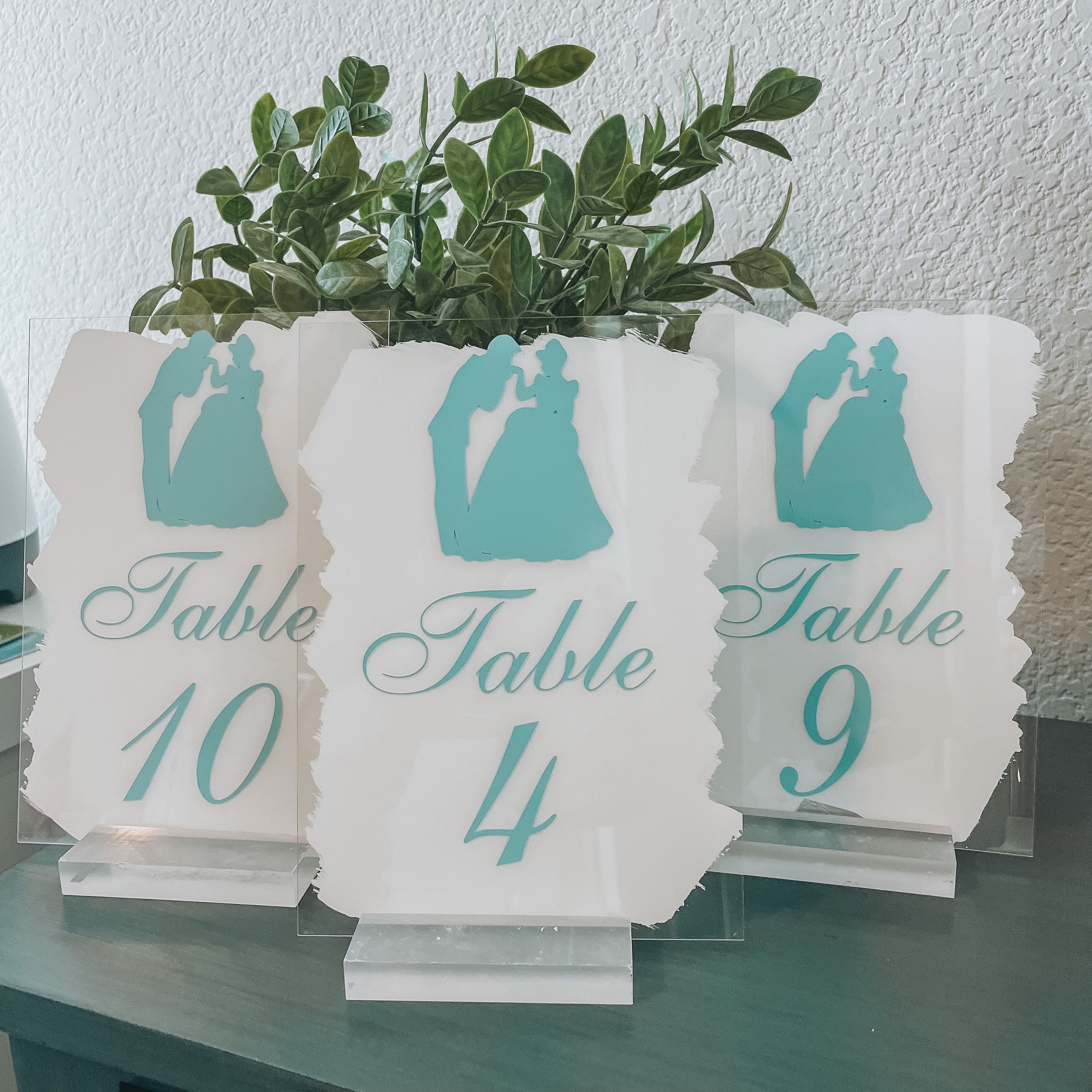Cinderella Table Numbers Acrylic Table Numbers Cinderella - Etsy