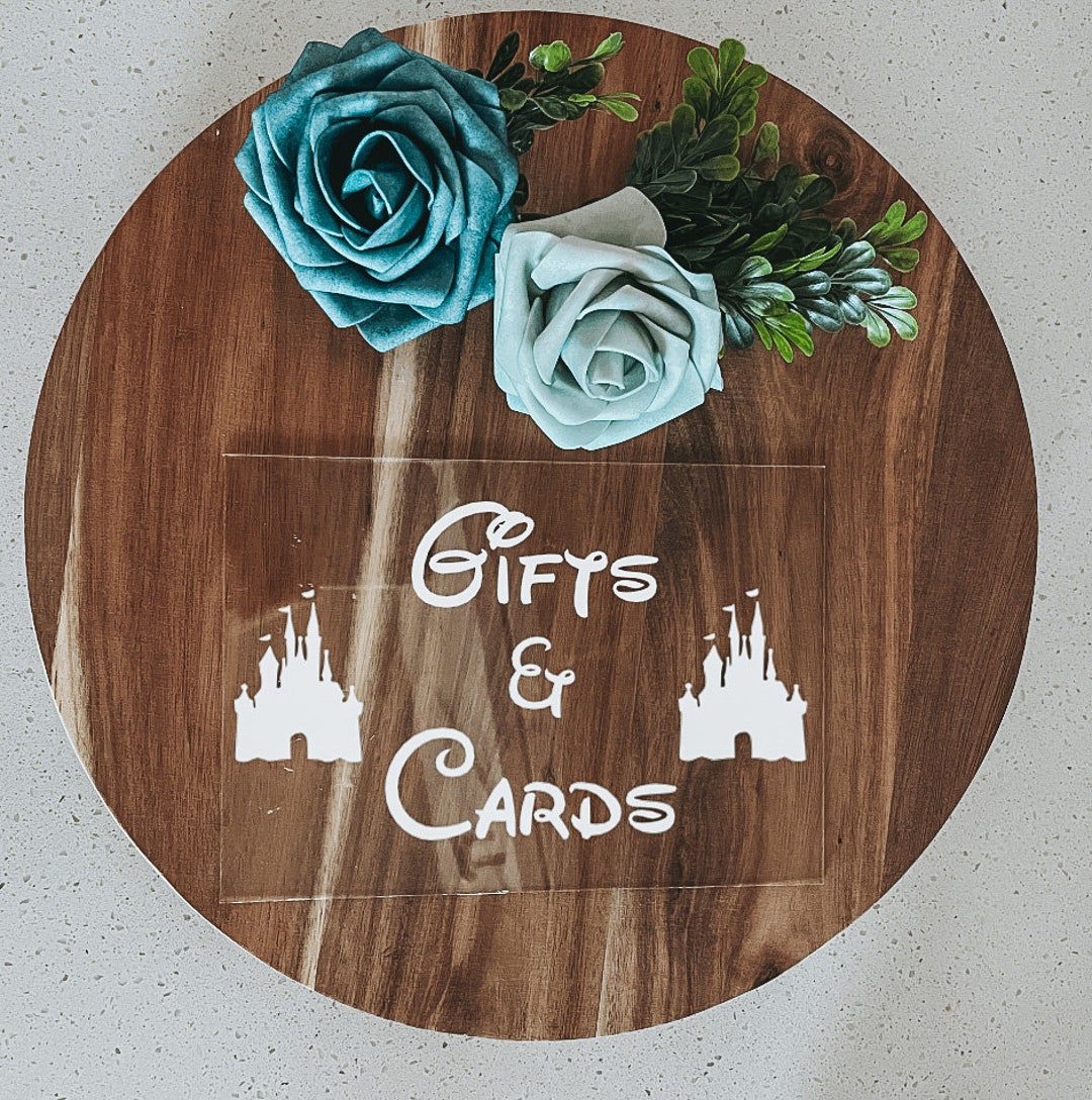Disney Wedding Gifts Sign | Disney Wedding Cards Sign | Disney Wedding ...