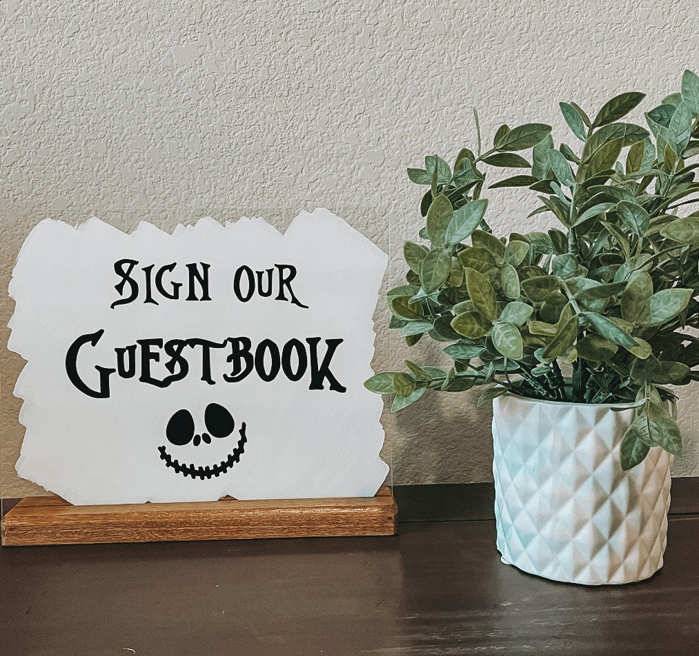 The Nightmare Before Christmas Wedding Sign the Nightmare - Etsy