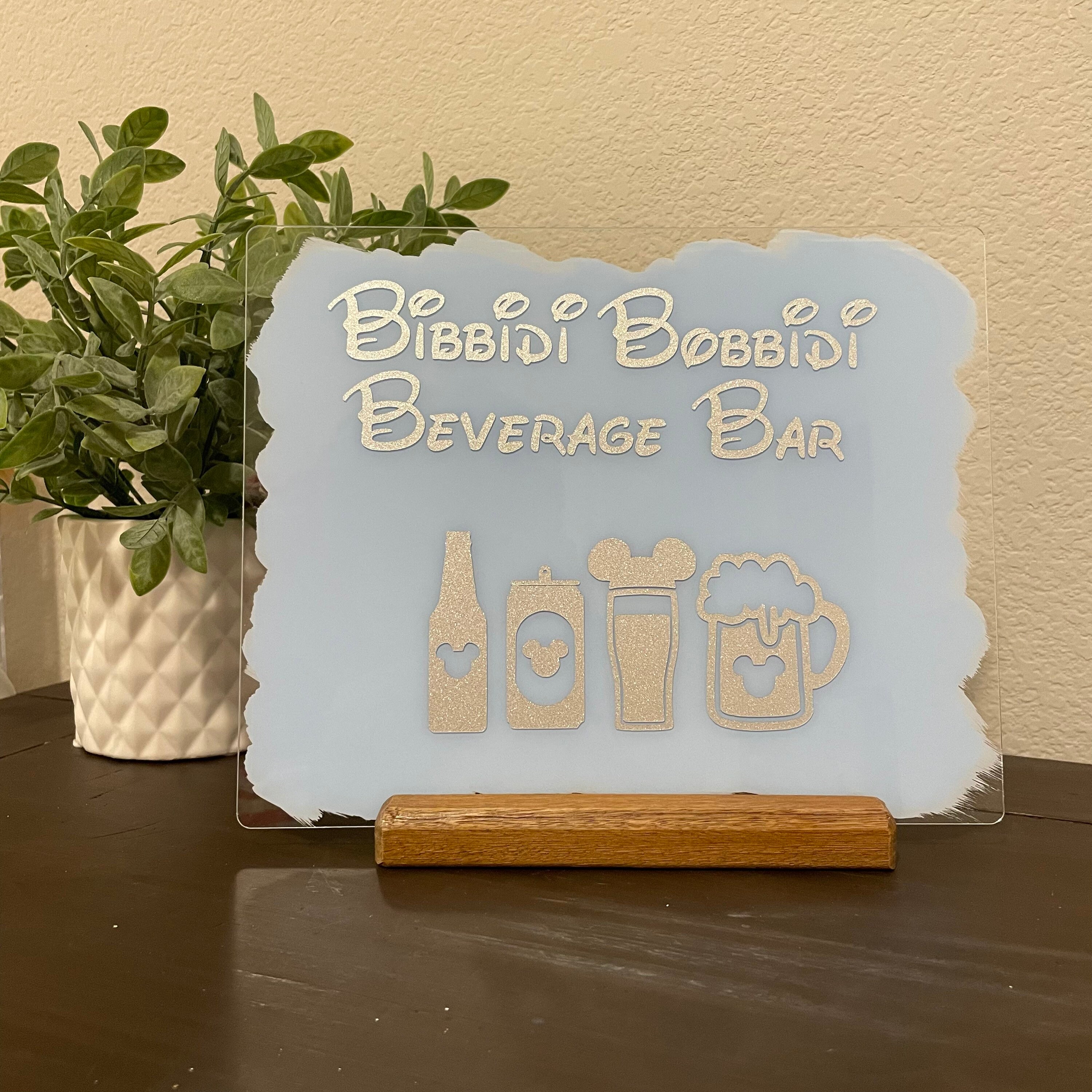 Disney Drinks Sign Disney Open Bar Sign Disney Wedding - Etsy