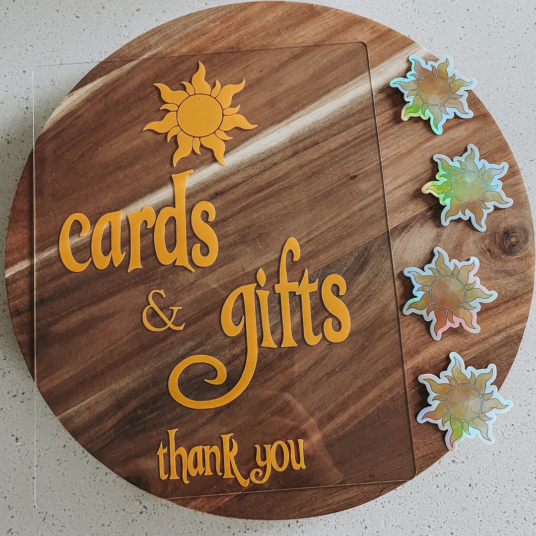 Gifts and Cards Tangled Sign | Tangled Birthday| Tangled Wedding ...