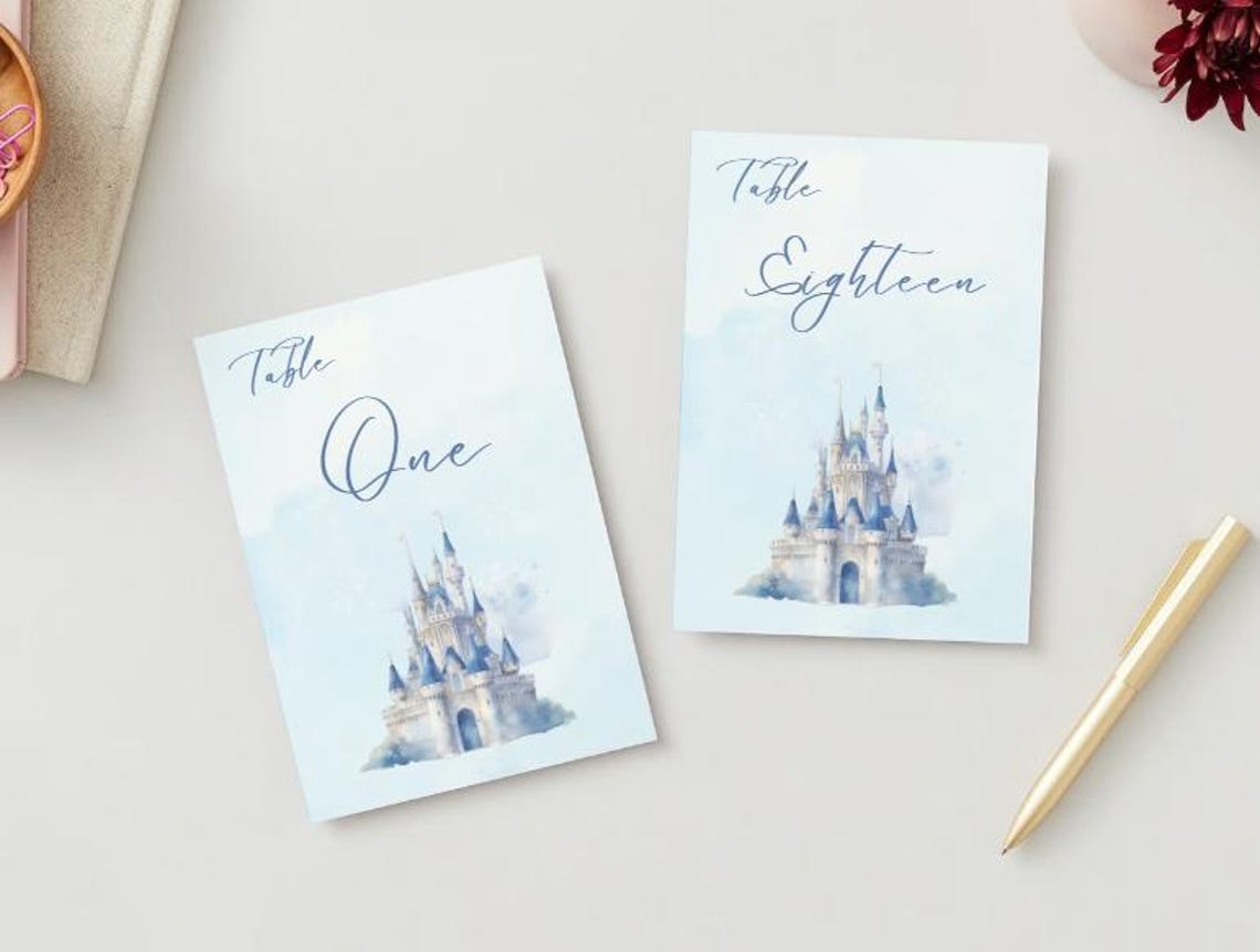 Disney Table Numbers | Disney Castle Table Numbers | Disney Wedding ...