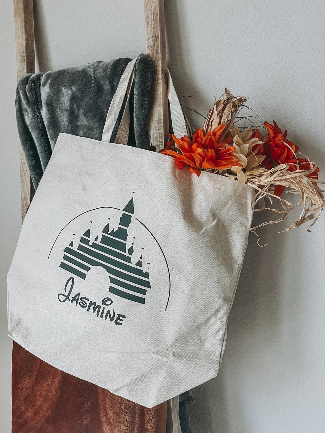 Custom Disney Tote Bag | Cinderella Tote Bag | Disney Tote Bag | Disney ...