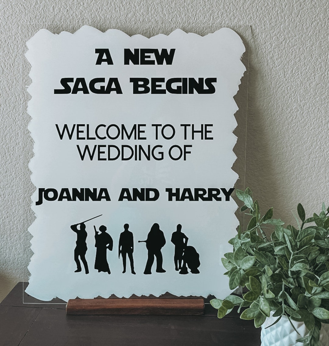 Star Wars Wedding Welcome Sign | Disney Wedding | Disney Wedding Sign ...