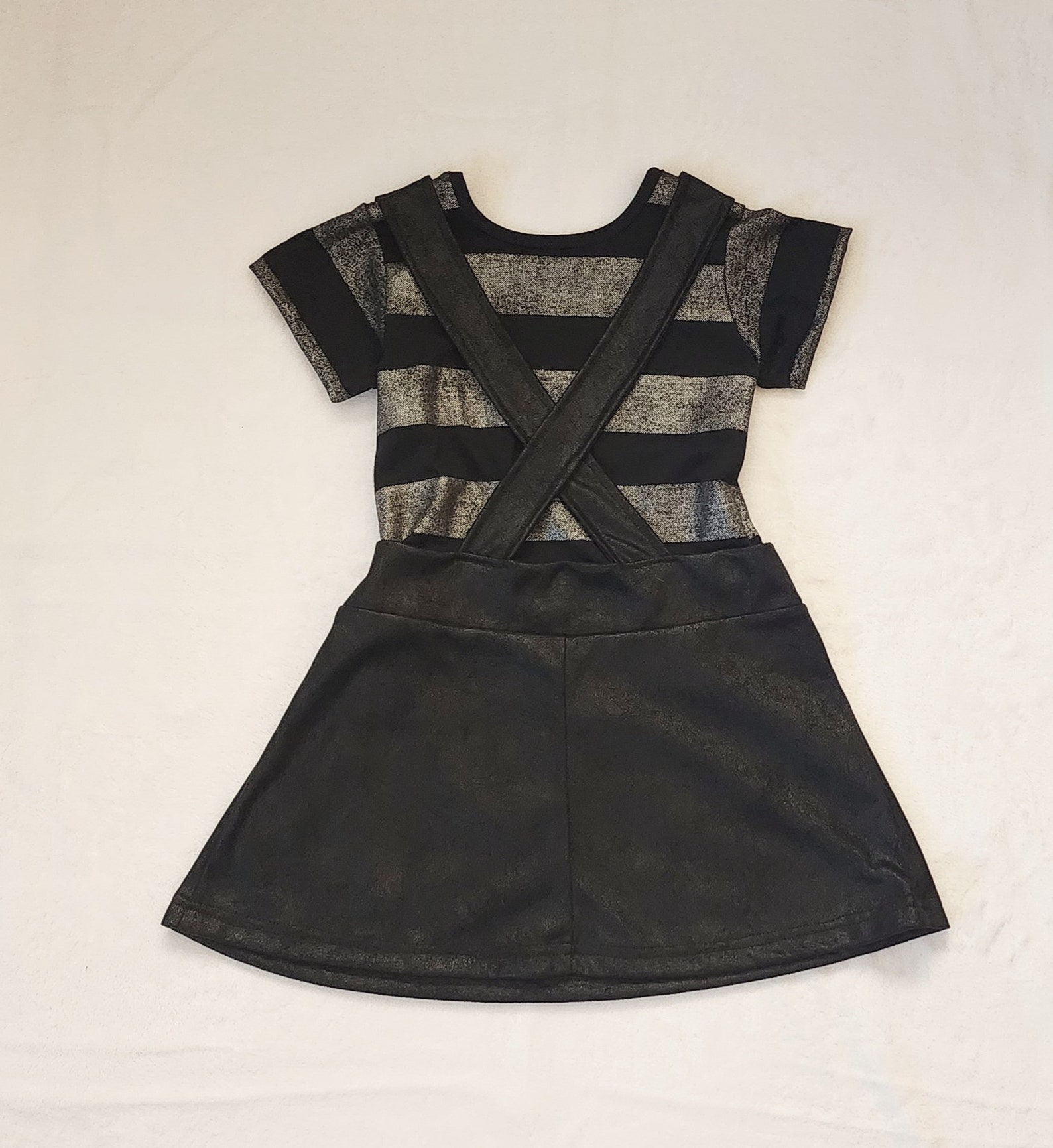 Gothic Stripes Dress / Black Dress / Black and Gray Dress / - Etsy