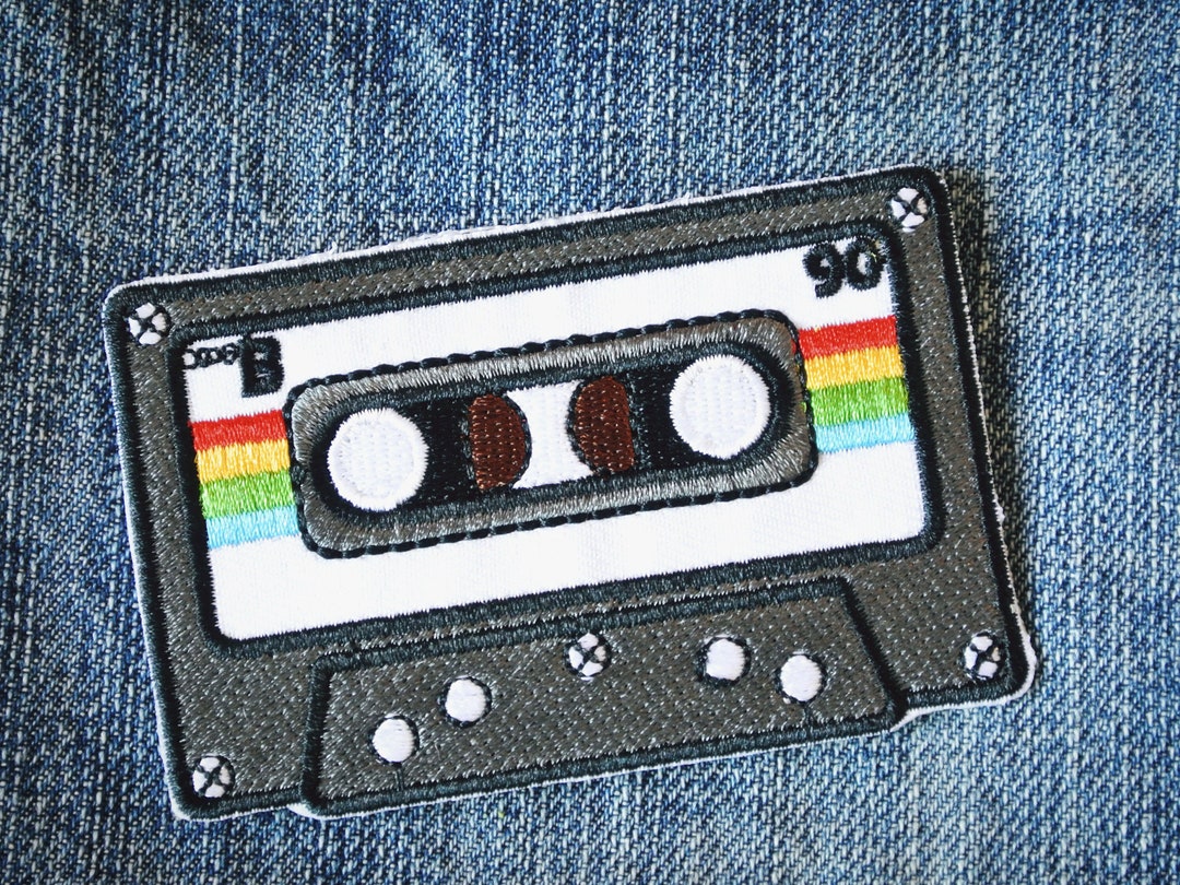Cassette Tape Patch / Embroidered / Iron on / Retro Cassette Mixtape ...
