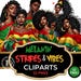 Melanin Stripes & Vibes Clipart | Afrocentric Rasta Pngs | Black Woman ...