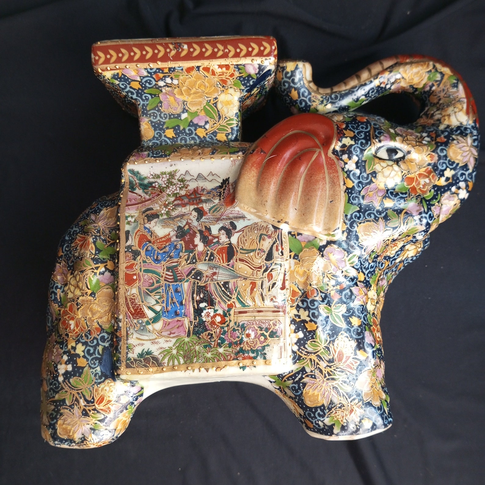 Chinese Porcelain/mid 20th Century Japanese Porcelain Satsuma Elephant ...