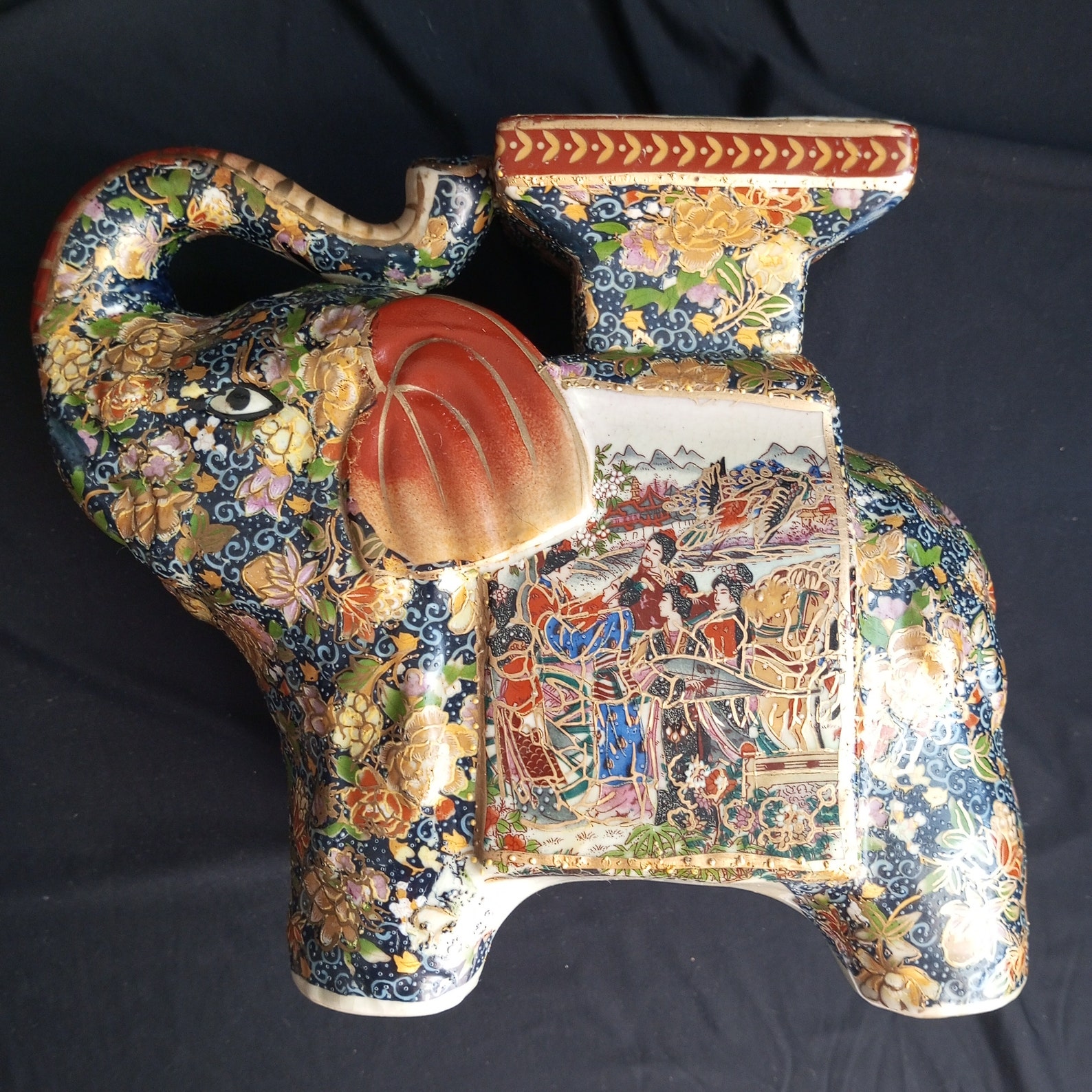 Chinese Porcelain/mid 20th Century Japanese Porcelain Satsuma Elephant ...