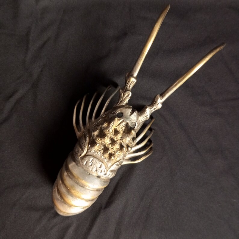 Lobster Figurine.handcrafted in Brass With a Vintage Silver Finish ...