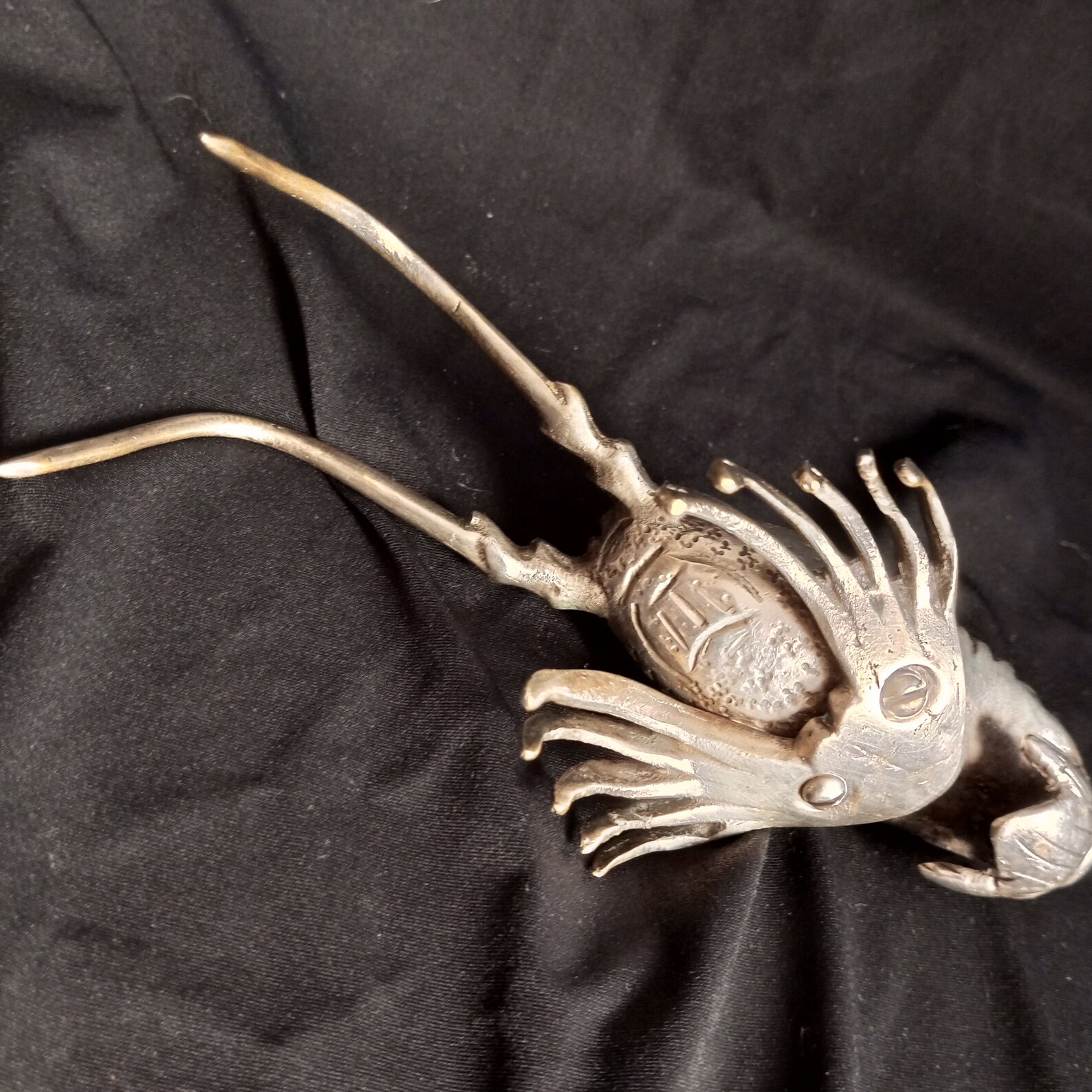 Lobster Figurine.handcrafted in Brass With a Vintage Silver Finish ...