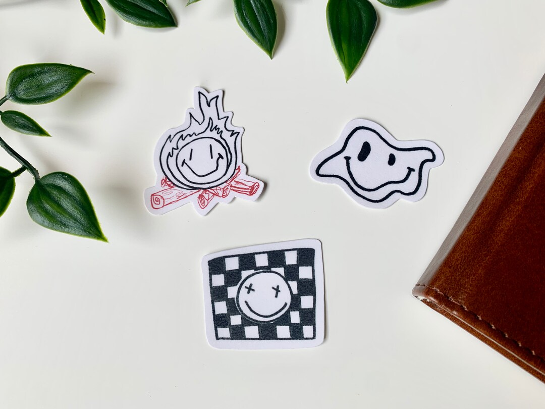 Smiley Face Die Cut Stickersplanners Journals BUJO Notebook Scrapbook ...